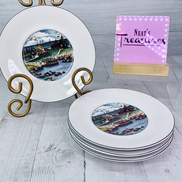 Epoch | Dining | Epoch Pioneer Bay Houses Ships Birds Water Ceramic ...